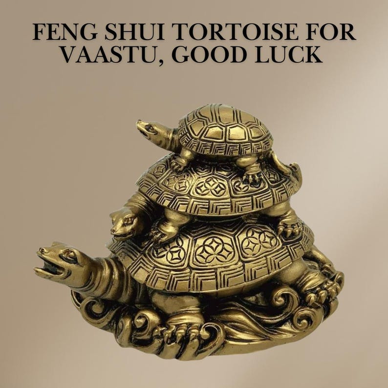 Feng Shui Tortoise | Metal Vastu Turtle Upon Turtle for Prosperity ...
