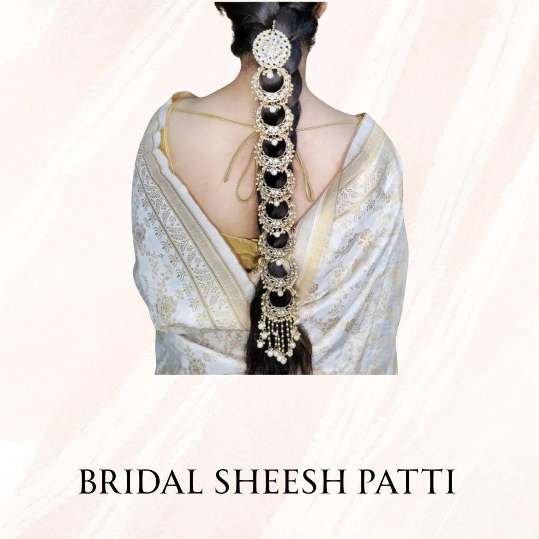Bridal Sheesh Patti | Traditional Indian Headpiece | Kundan Mathapatti ...