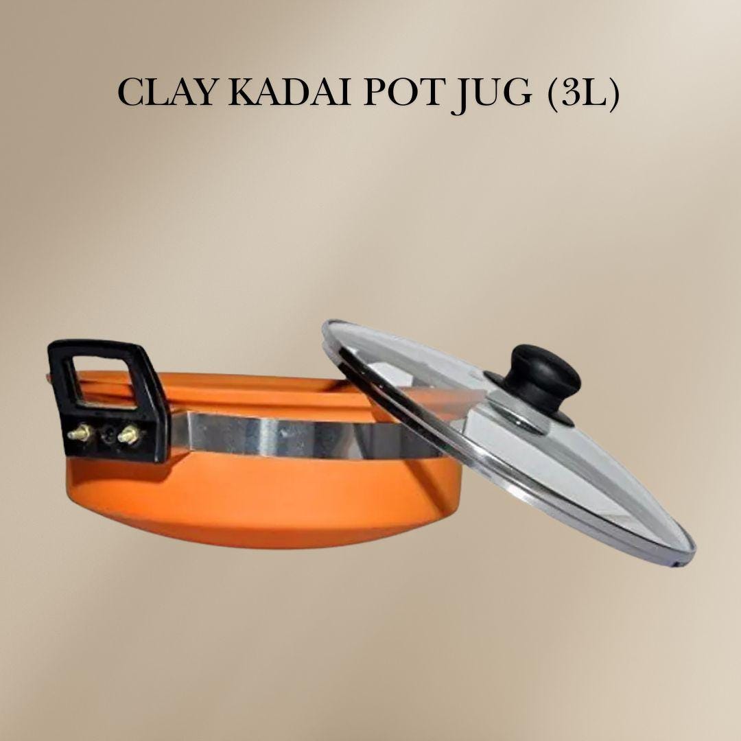 Handmade Clay Kadai Cooking Pot | Traditional Indian Clay Cookware ...
