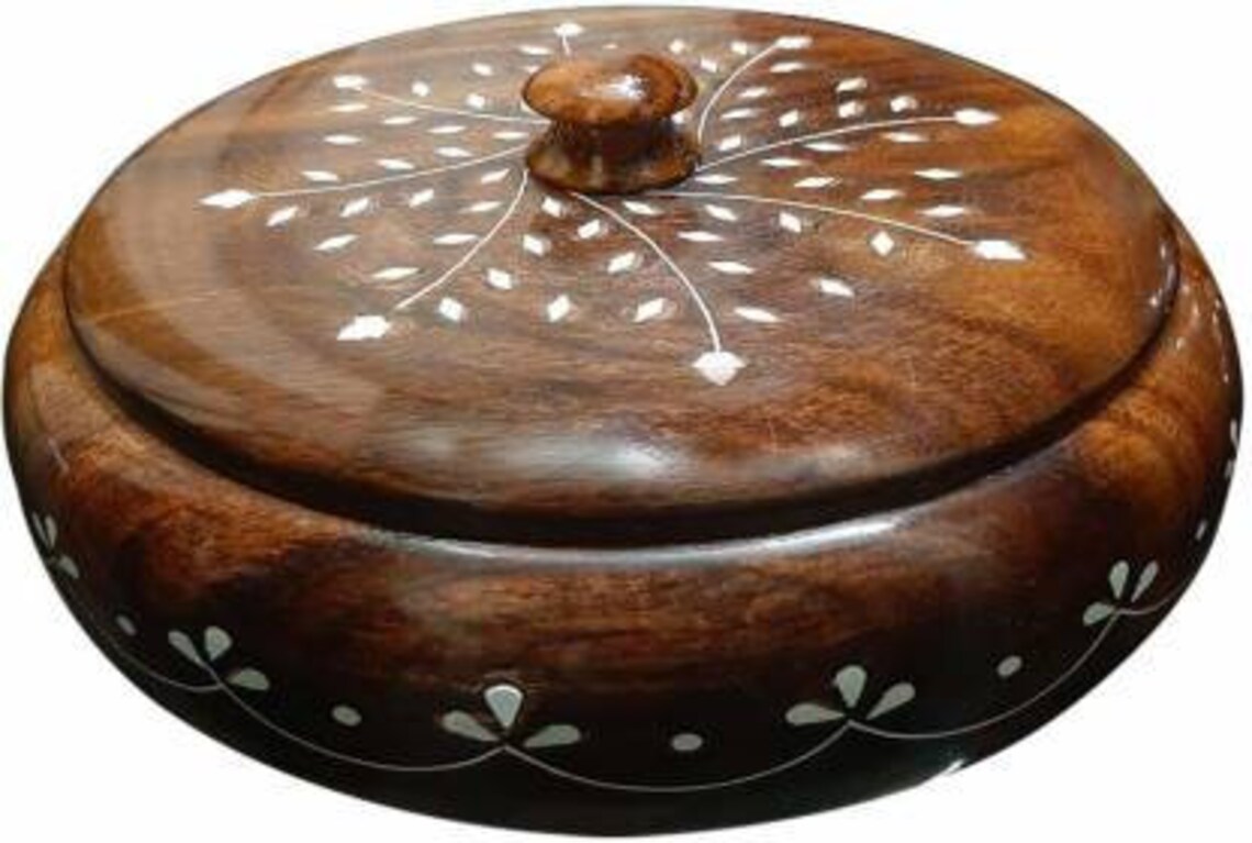 Wooden Handmade Spice Box Masala Dabba, Spice Rack Wooden Carved ...