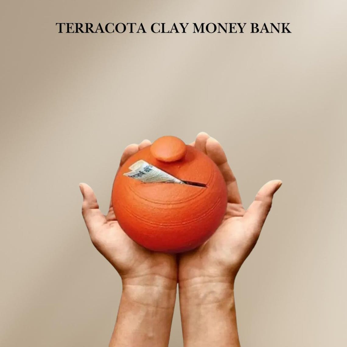 Handmade Indian Clay Piggy Bank – Traditional Terracotta Money Bank ...