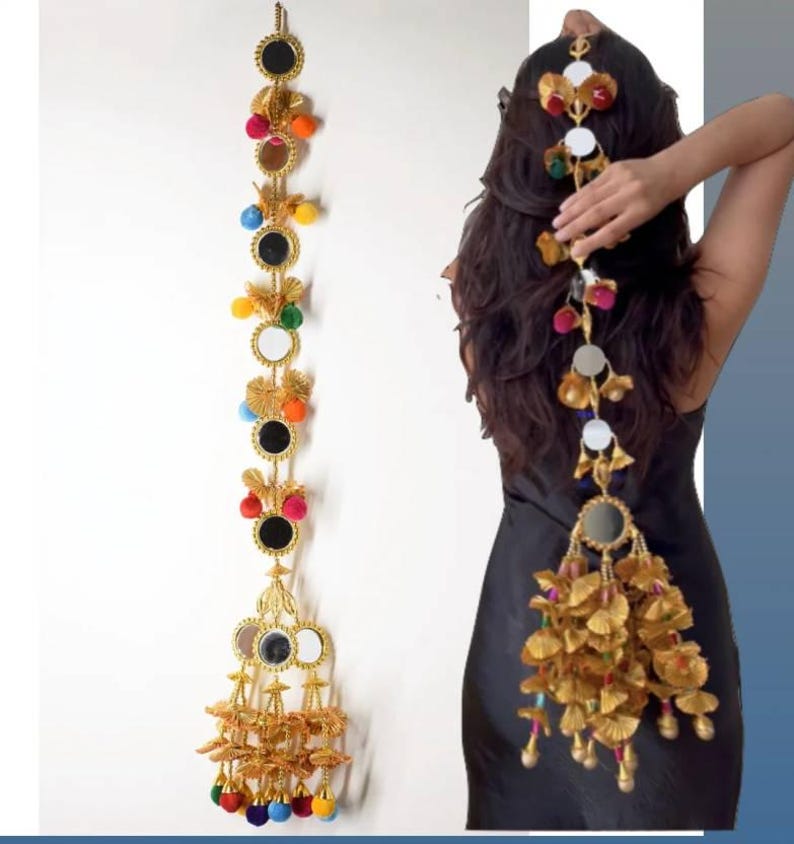 Punjabi Paranda Hair Jewelry, Traditional Wedding Choti Jadai, Ethnic ...