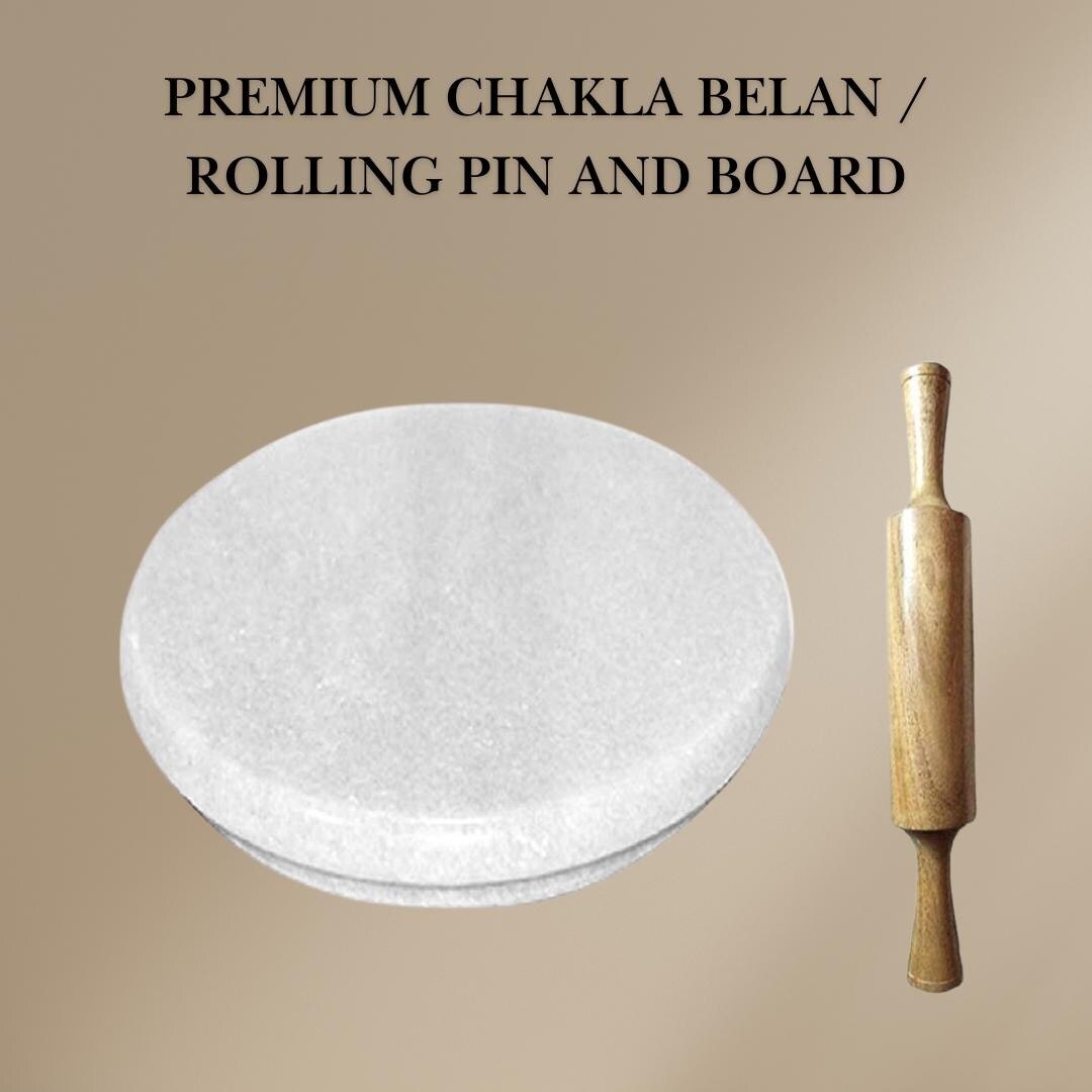 Marble Chakla Belan Combo With Mango Wood Rolling Pin | Indian Kitchen ...