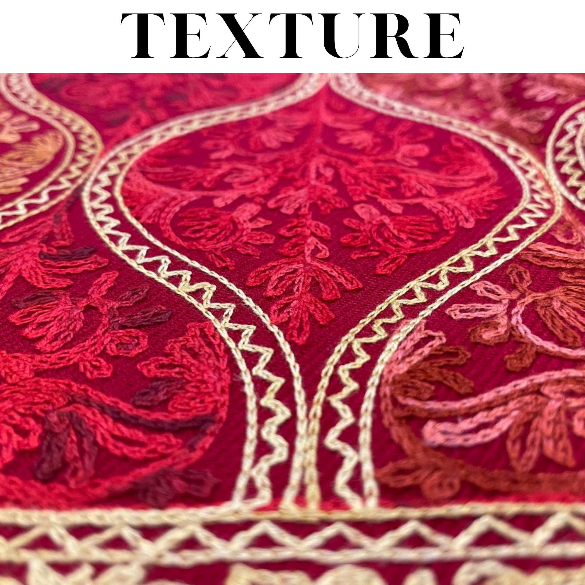 Embroidered Red Shawl, Wedding Shawl, Kashmiri Shawl for All Occassions ...