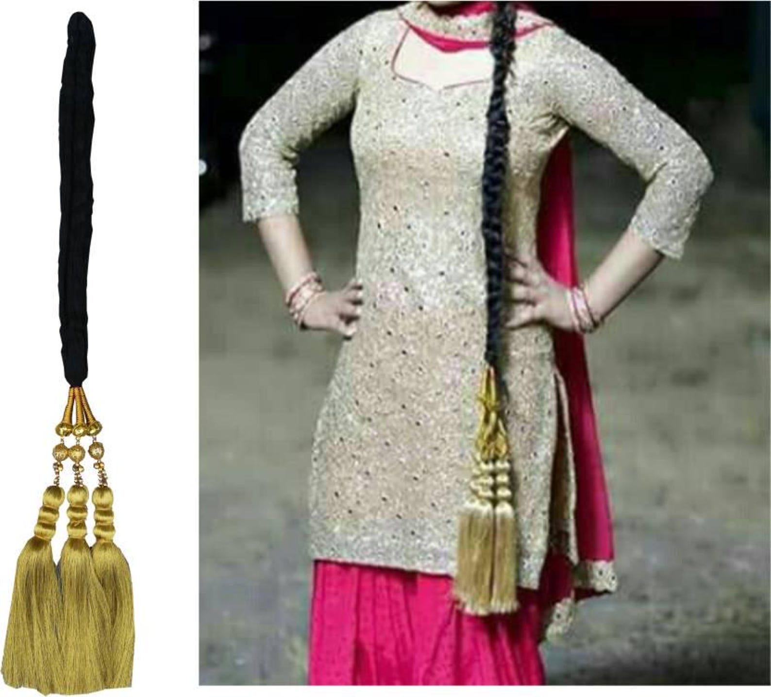 Punjabi Paranda, Jaago Hair Parandi, Hair Accessory, Wedding Jewelry - Etsy
