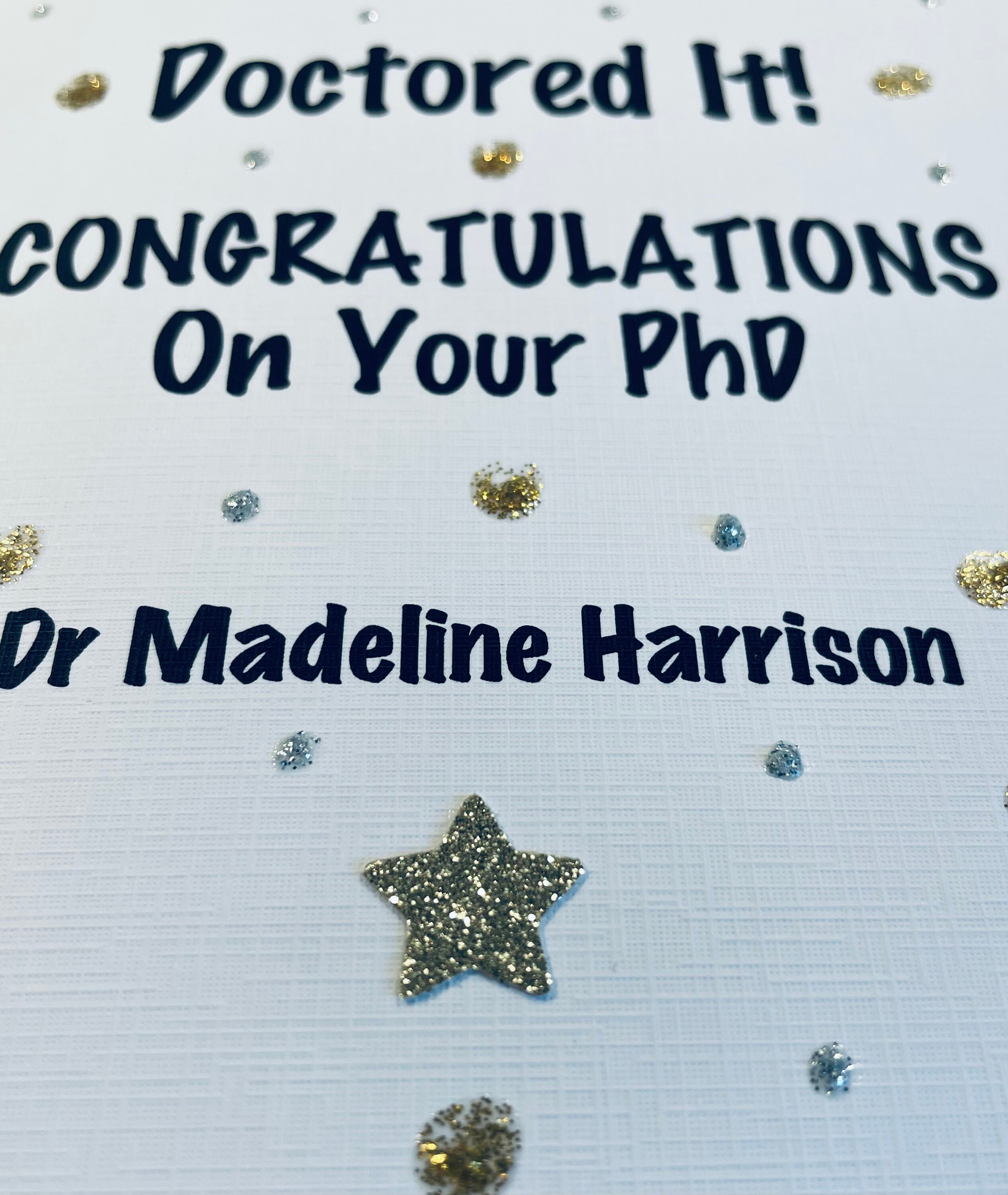 Phd Graduation Card, Congratulations, Dr, Personalised, Handmade, Add a ...