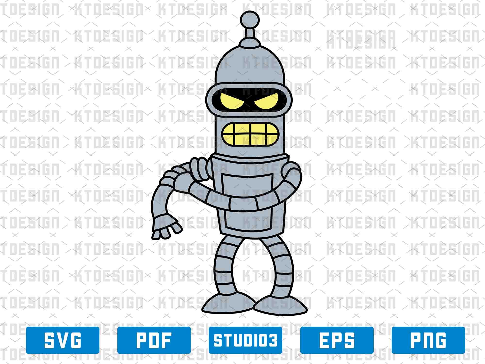 Futuraman svg Bender Png Bender Chibi Svg Bender Svg | Etsy