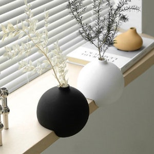 Flower Vase Cartesian Spherical Structure Art Black and White | Etsy