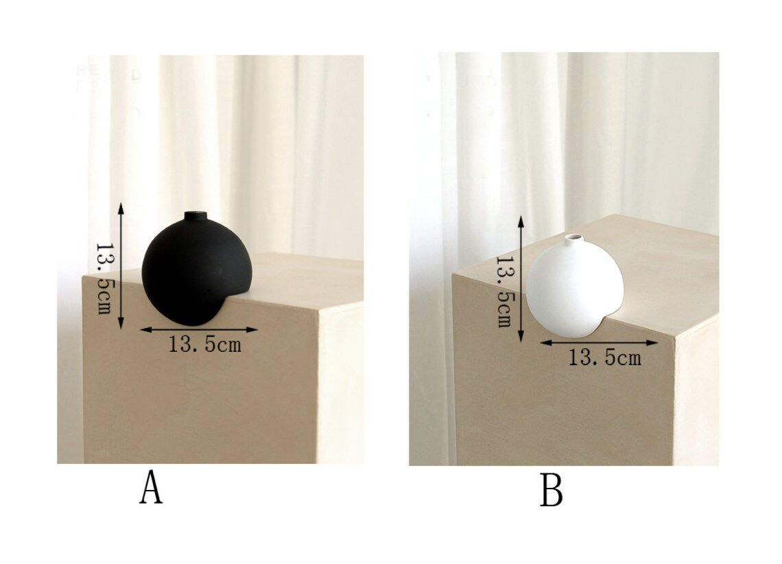 Flower Vase Cartesian Spherical Structure Art Black and White | Etsy
