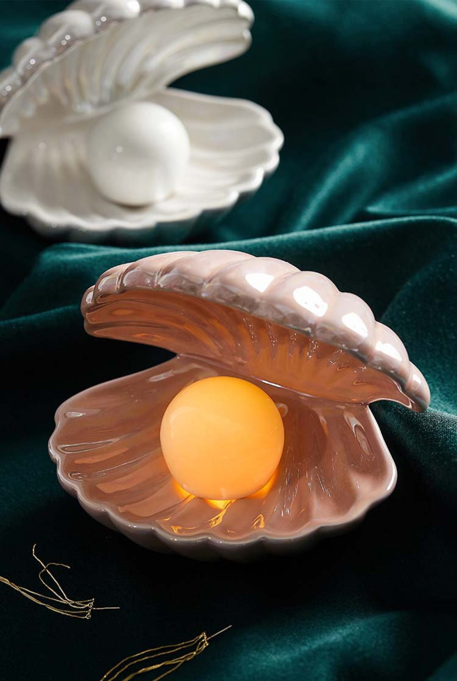 Sweet dream Pearl shell lamp jewelry storage Creative home | Etsy