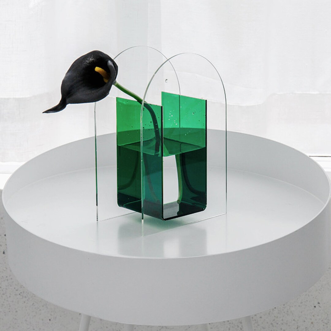 Transparent Acrylic Vase Decoration Living Room Table Dry - Etsy