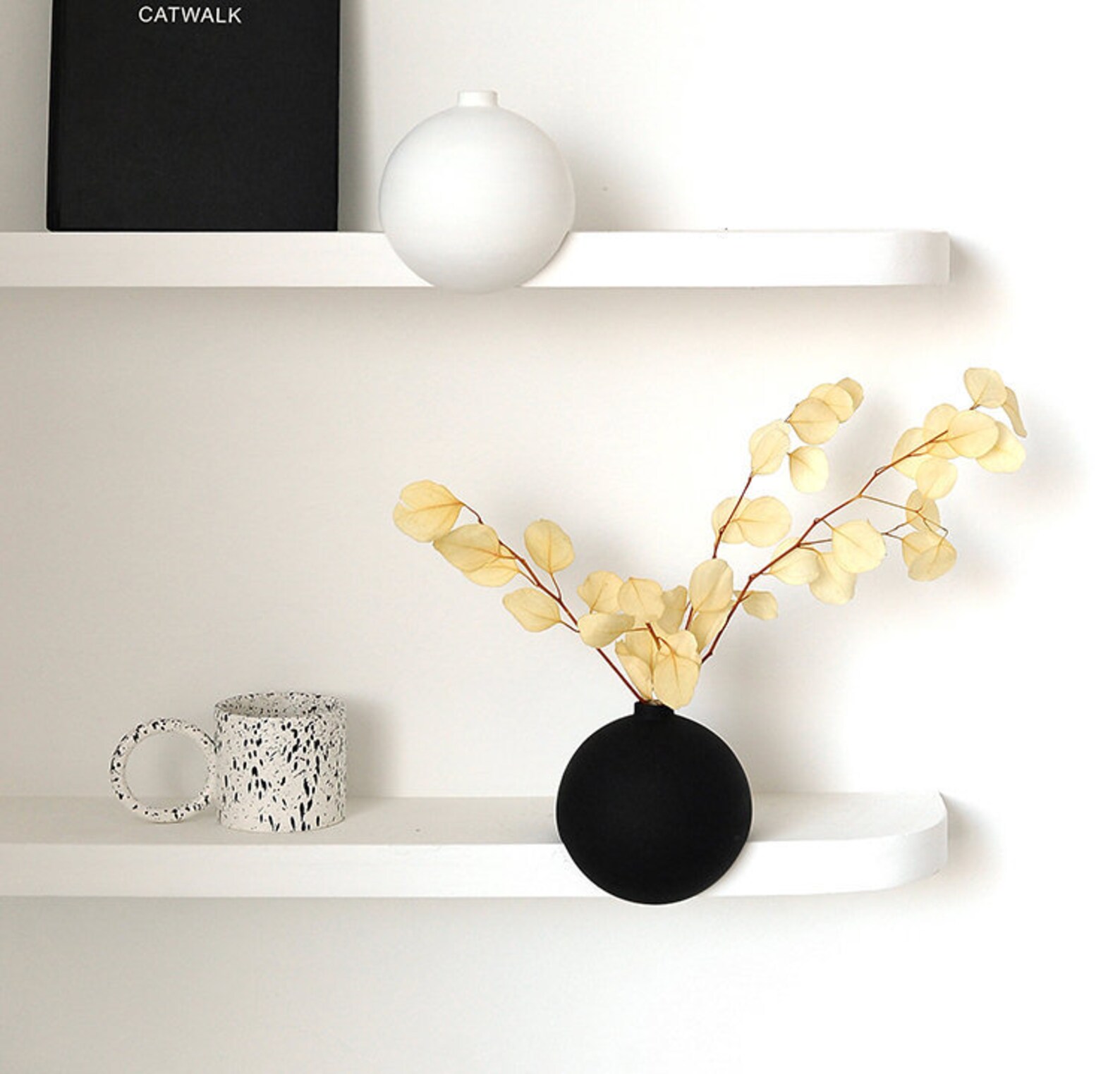 Flower Vase Cartesian Spherical Structure Art Black and White - Etsy