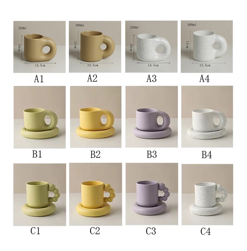 Creative Porcelain Mugs and Plates Personalized Ceramic | Etsy