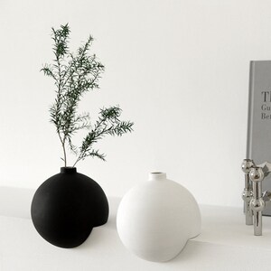 Flower Vase Cartesian Spherical Structure Art Black and White - Etsy