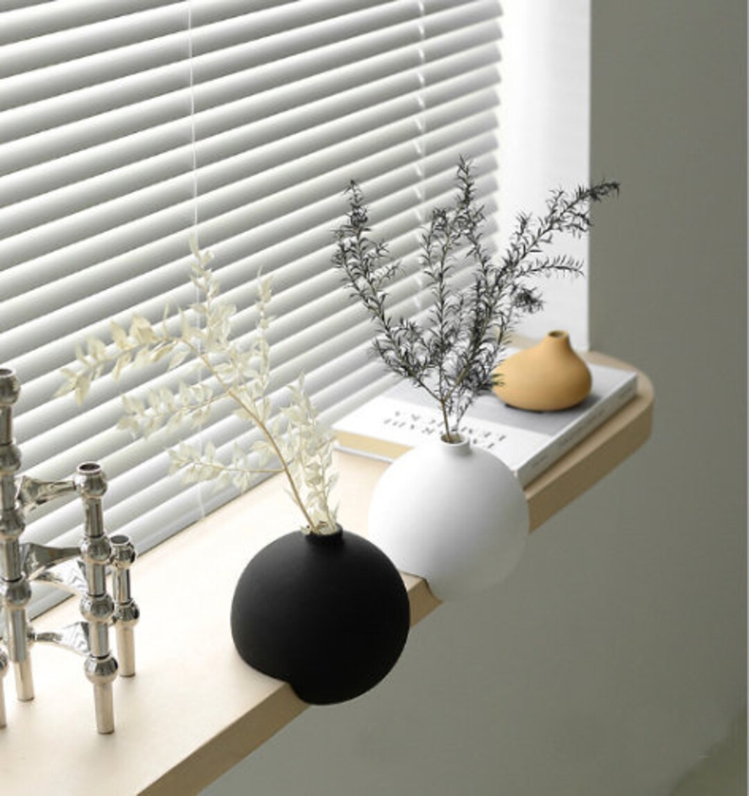 Flower Vase Cartesian Spherical Structure Art Black and White - Etsy