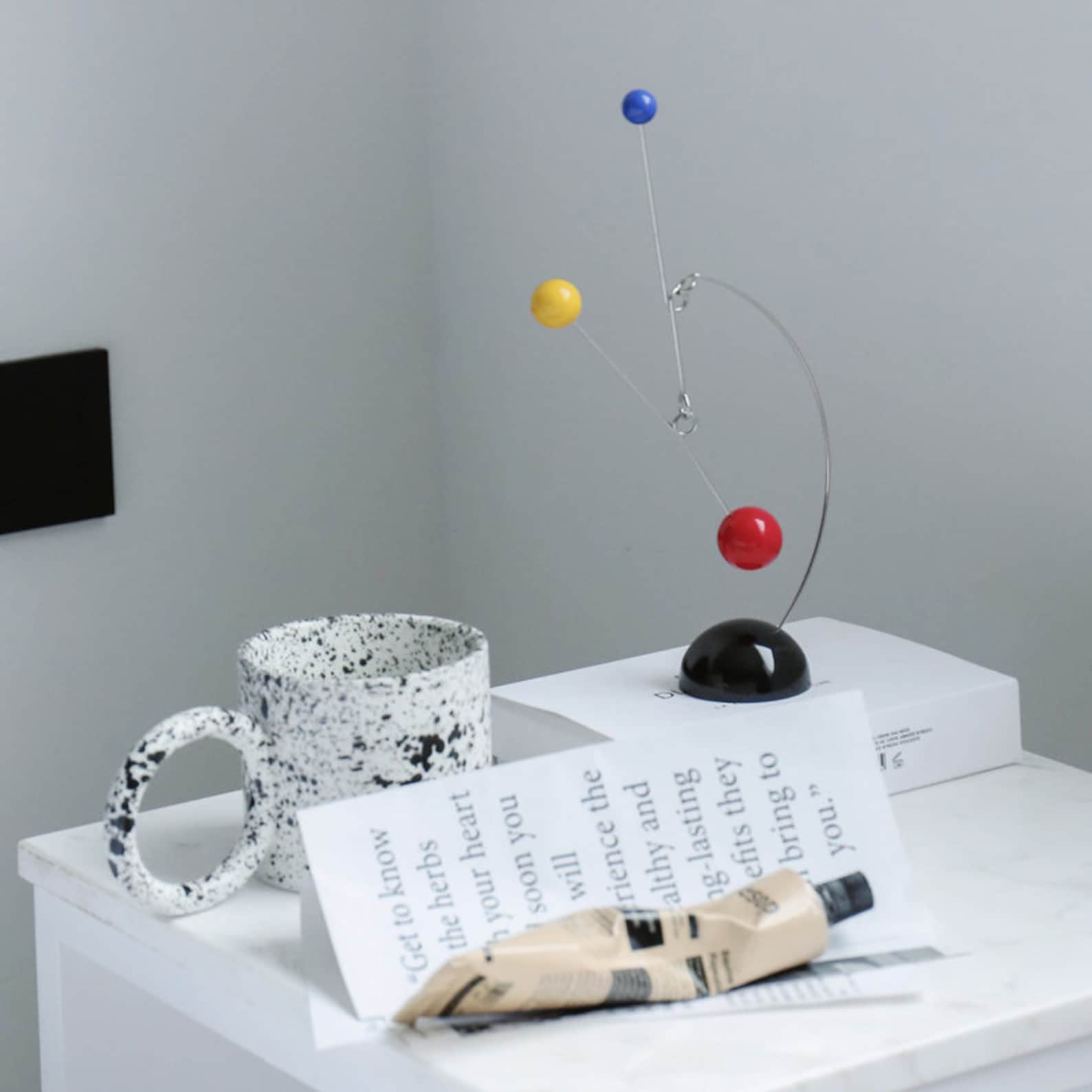 Desk table balance device dynamic sculpture ornaments ins | Etsy