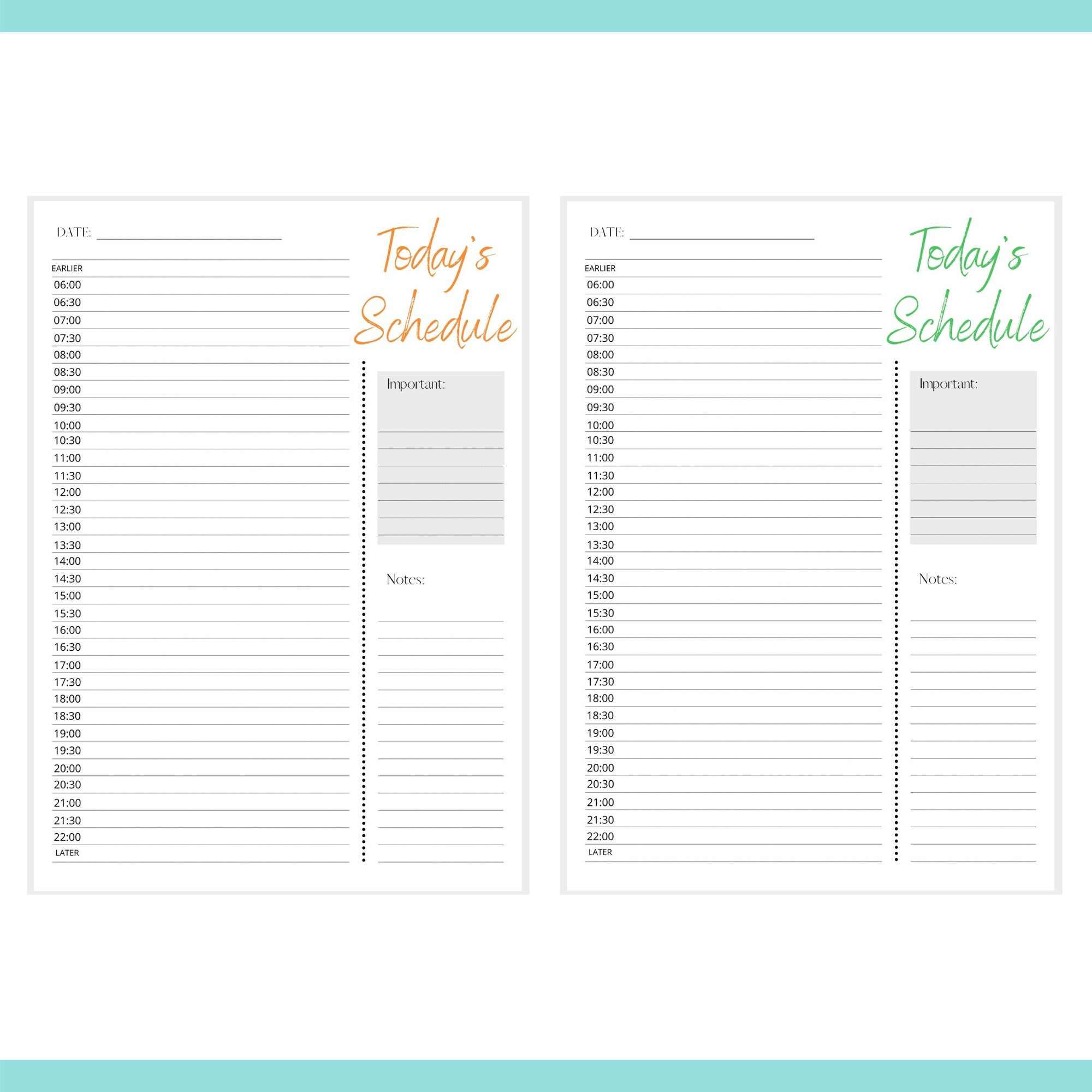 Daily Planner Printable Daily Schedule 30 Minute Slots to - Etsy