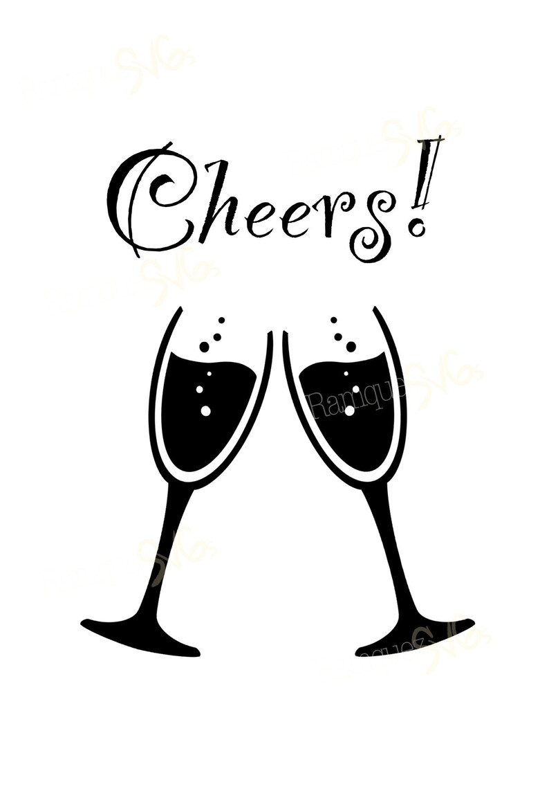Cheers Celebratory SVG File - Etsy