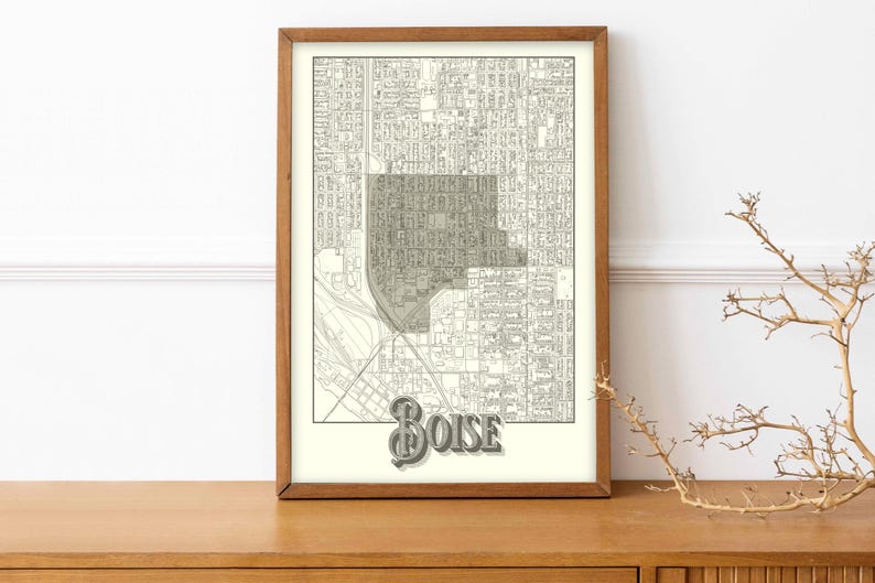 Portland, Oregon Boise Neighborhood Map Poster | 18x24 in | Vintage ...