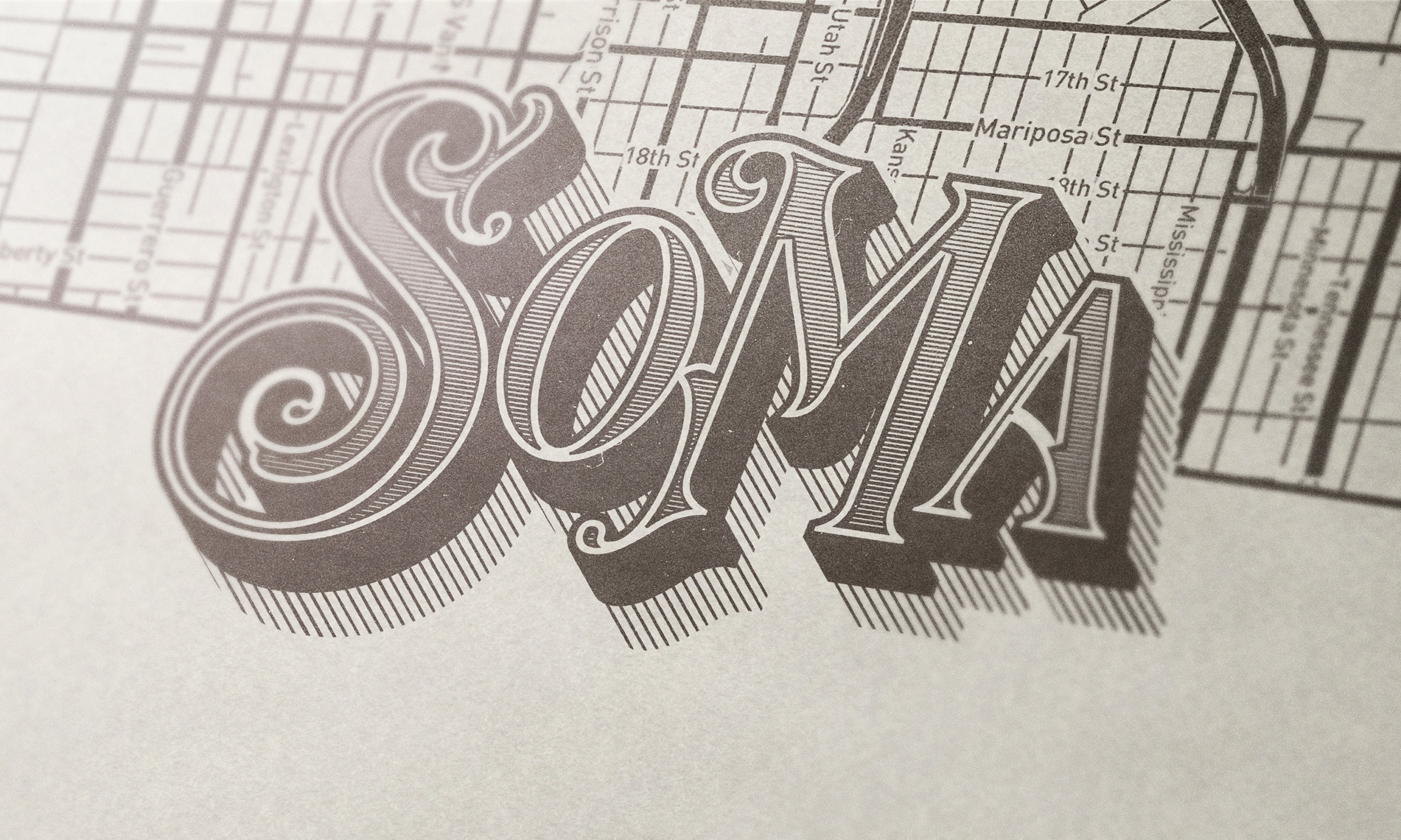 San Francisco, Soma Neighborhood Map Poster Wall Art, Orange - Etsy