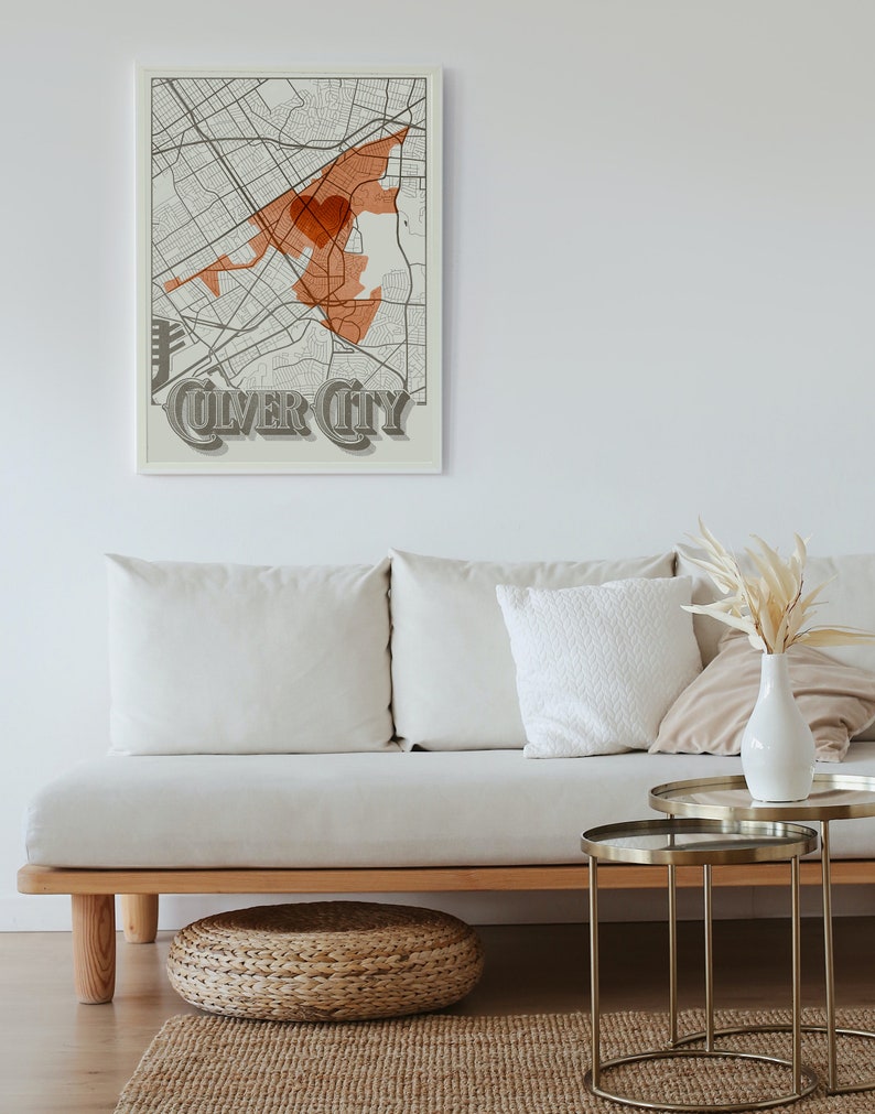 Culver City Los Angeles Neighborhood Map Poster Wall Art - Etsy