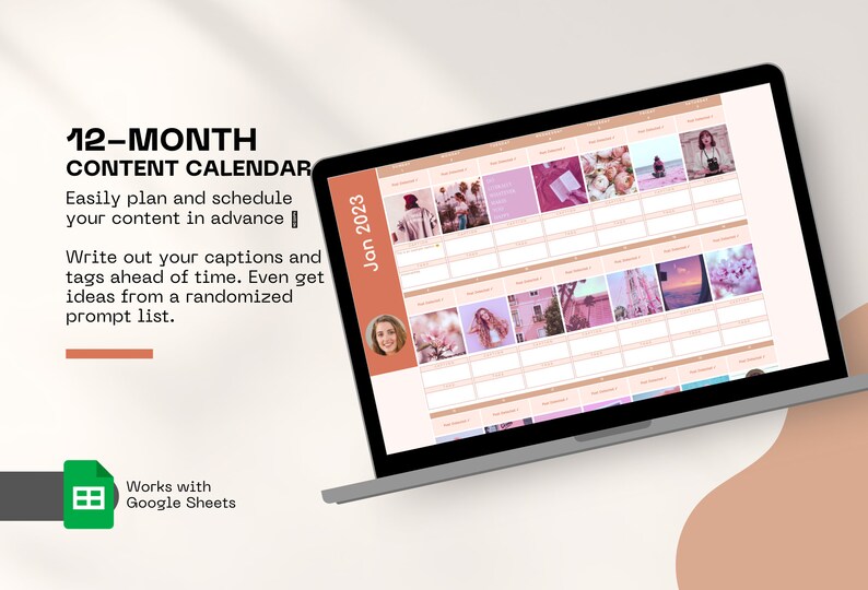 2023 ULTIMATE CONTENT PLANNER Social Media Content Calendar & Planner Template Yearly Google ...