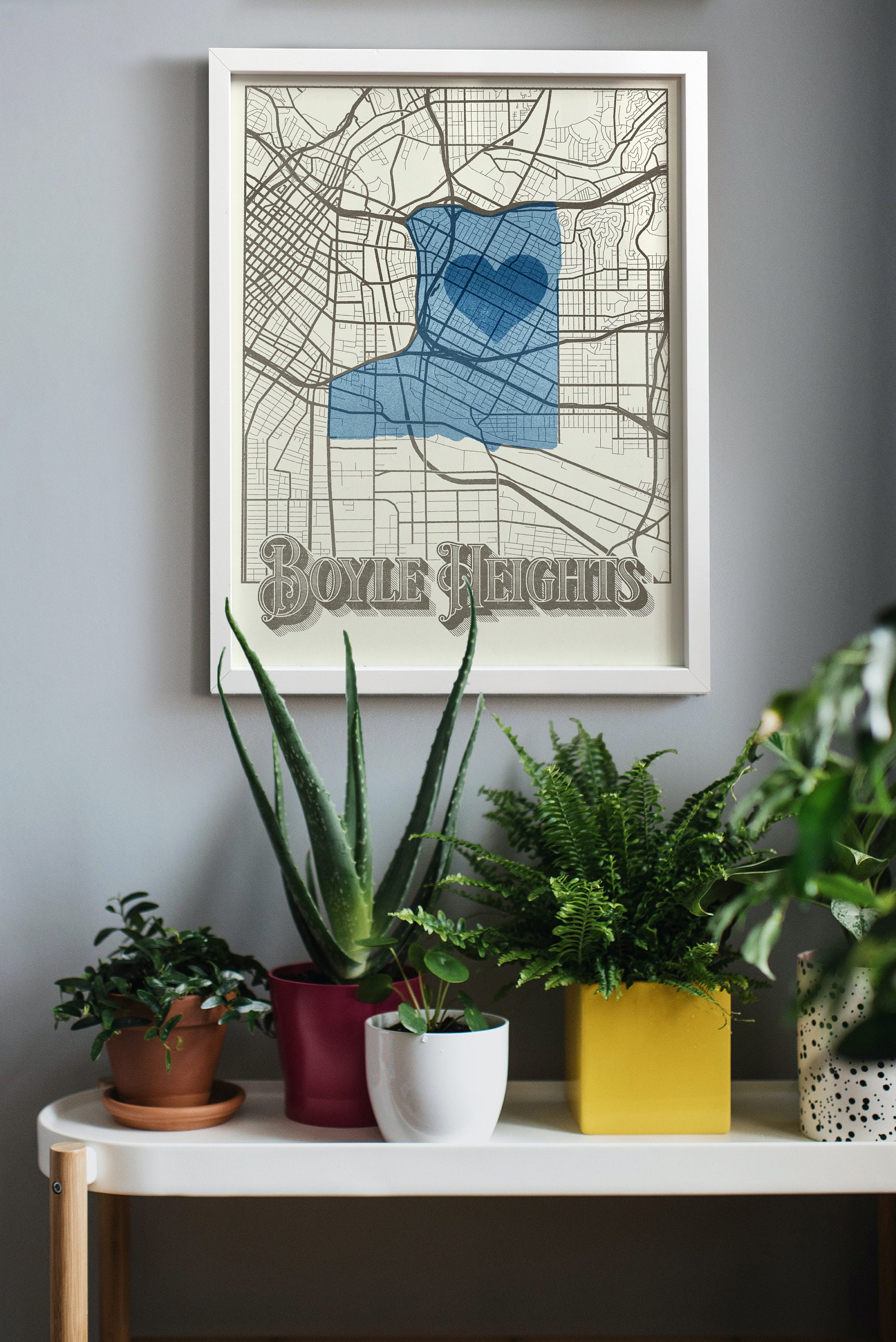 Boyle Heights Los Angeles Neighborhood Map Poster Wall Art - Etsy