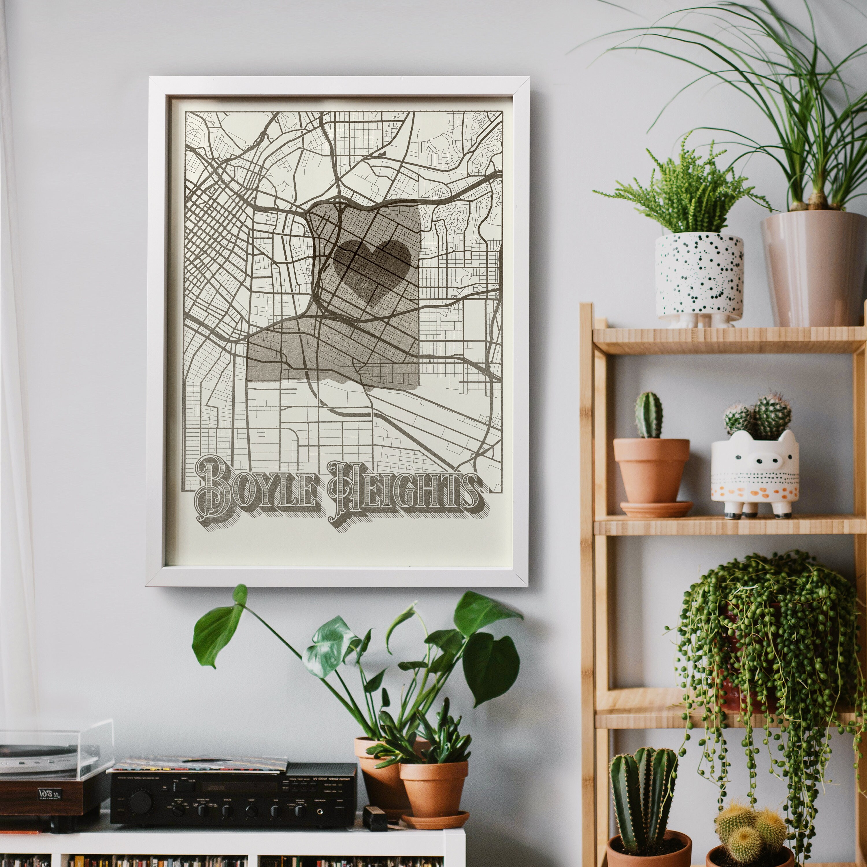 Boyle Heights Los Angeles Neighborhood Map Poster Wall Art - Etsy