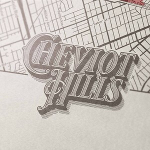 Los Angeles Cheviot Hills Map Poster - Available in Multiple Colors - Etsy