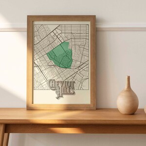 Los Angeles Cheviot Hills Map Poster - Available in Multiple Colors - Etsy