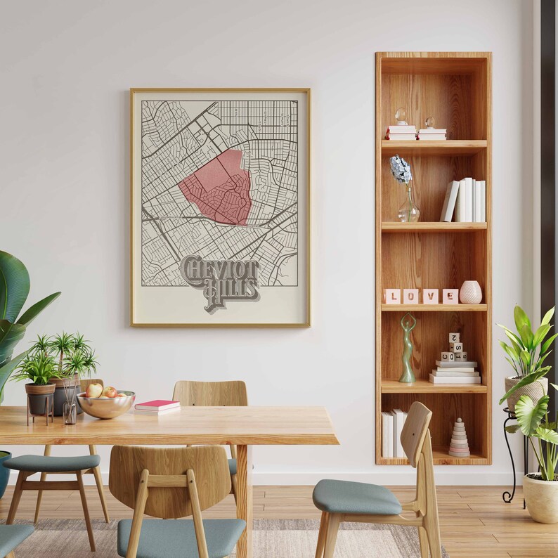Los Angeles Cheviot Hills Map Poster - Available in Multiple Colors - Etsy