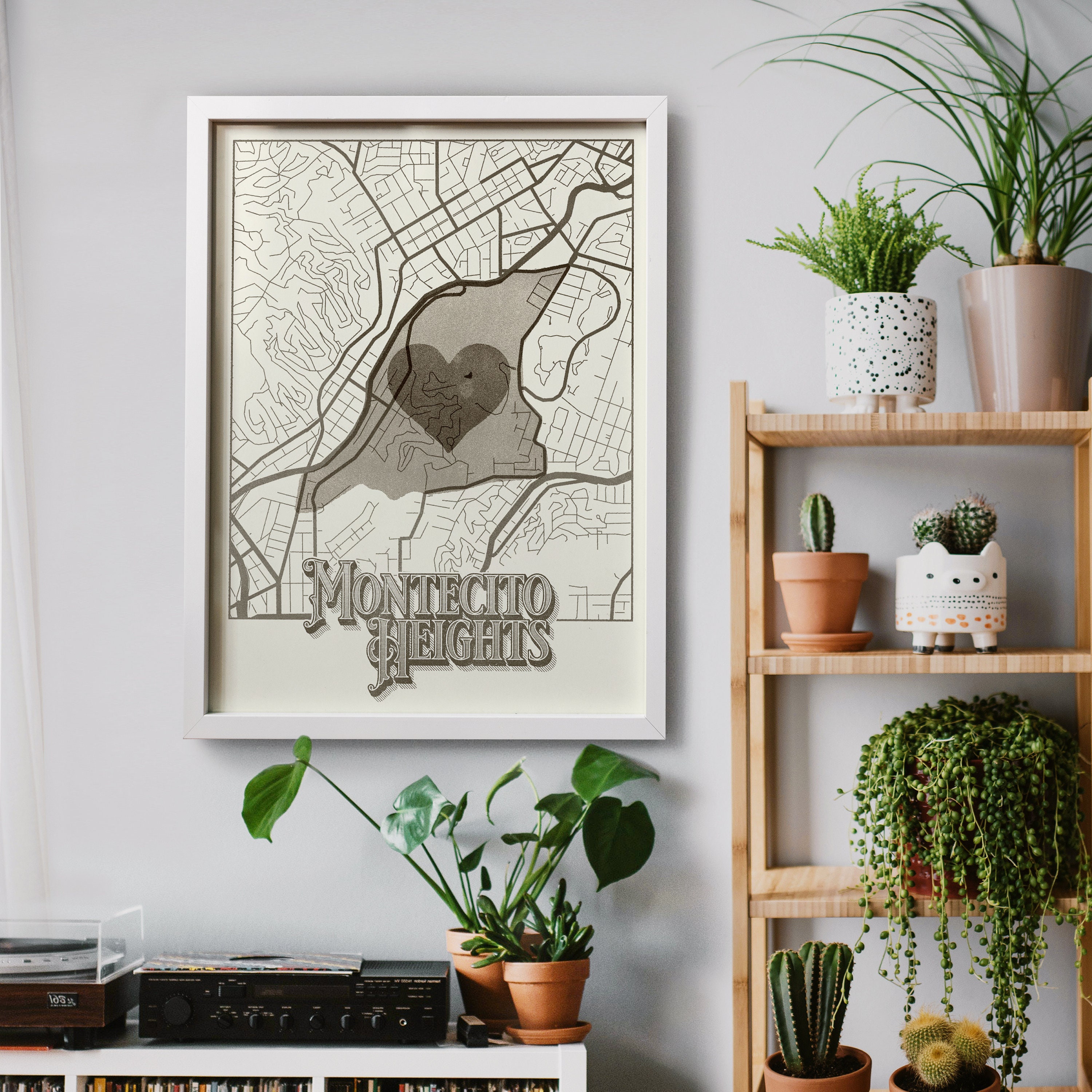 Montecito Heights Los Angeles Neighborhood Map Poster Wall Art - Etsy