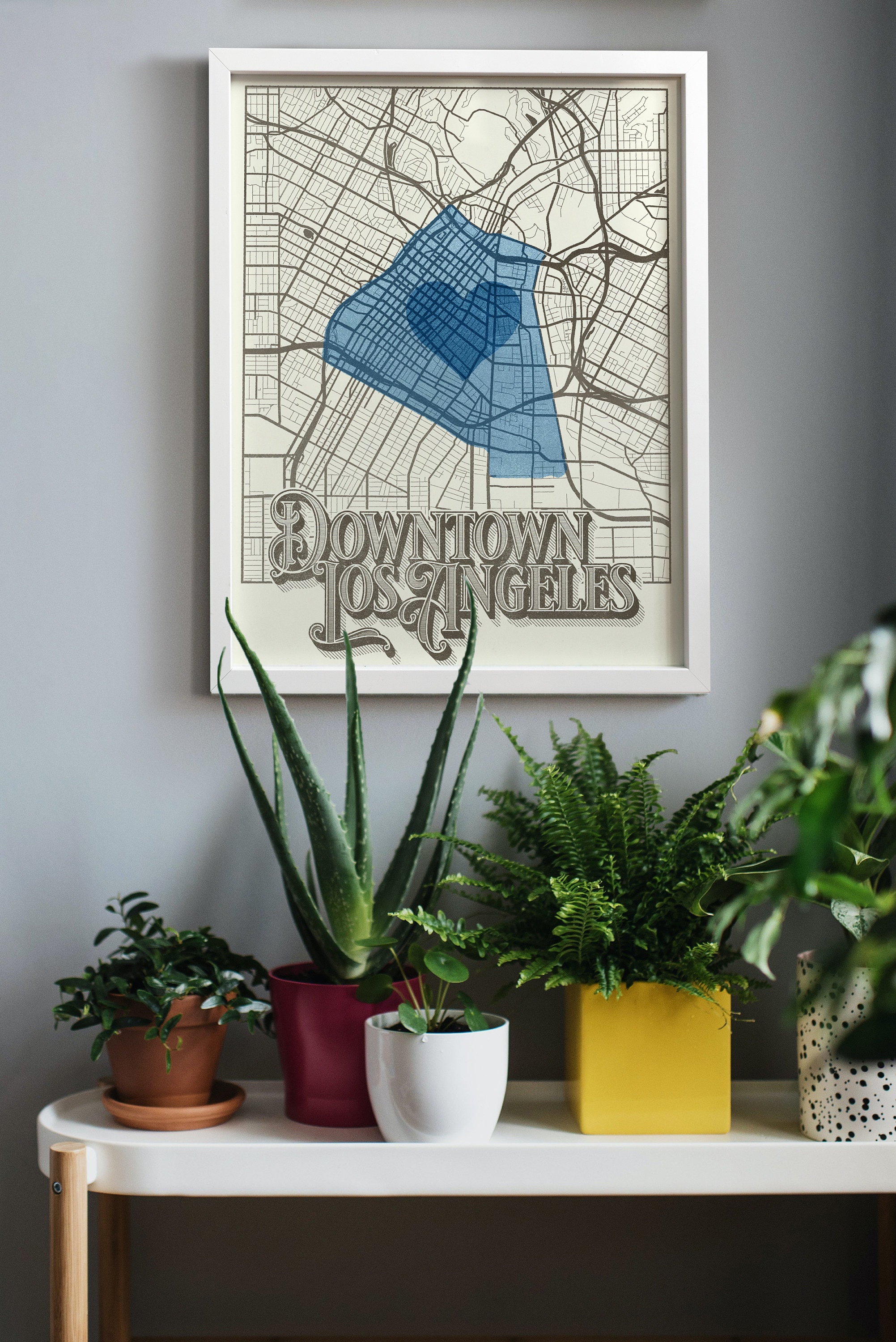 Downtown Los Angeles Neighborhood Map Poster Wall Art - Etsy