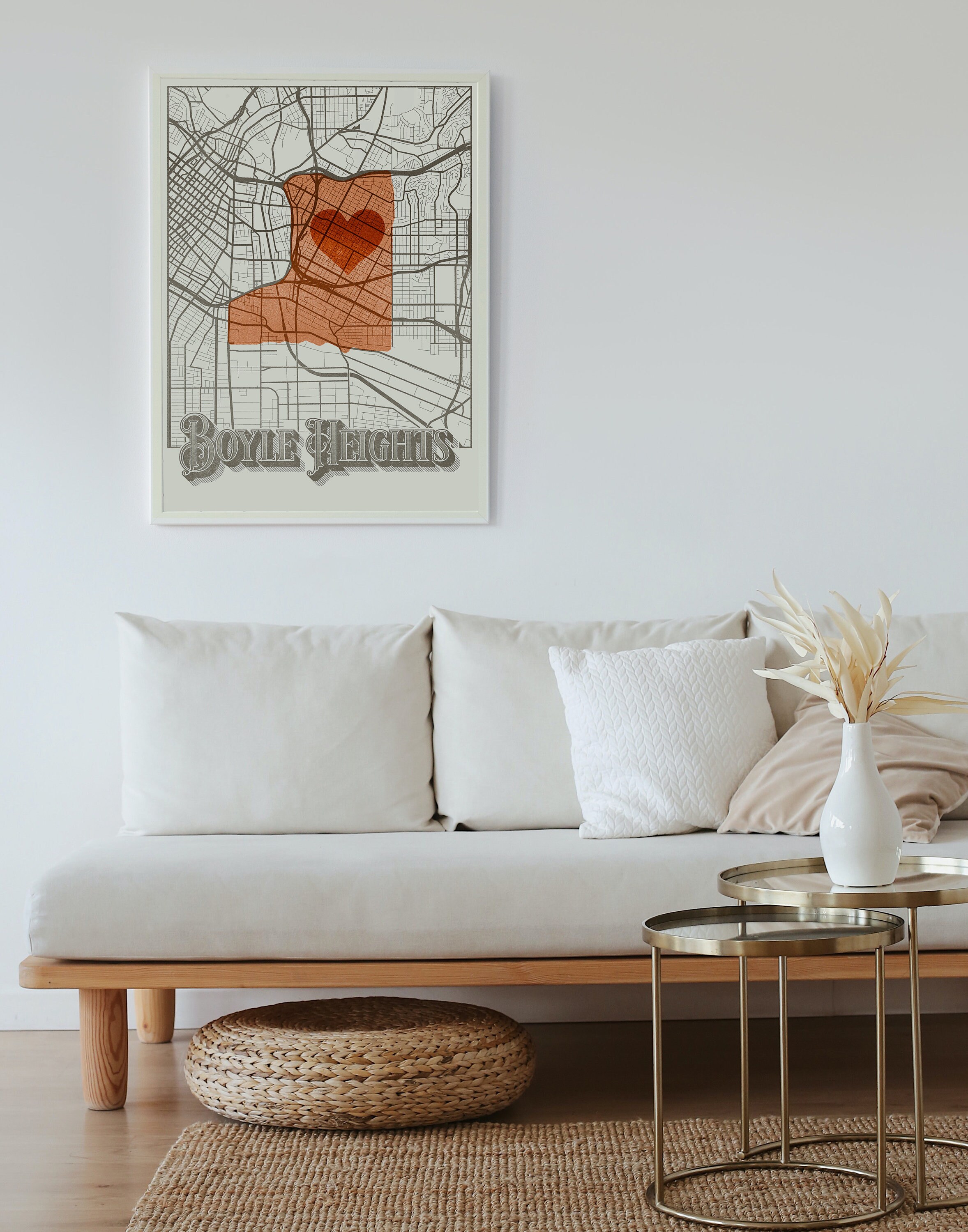 Boyle Heights Los Angeles Neighborhood Map Poster Wall Art - Etsy