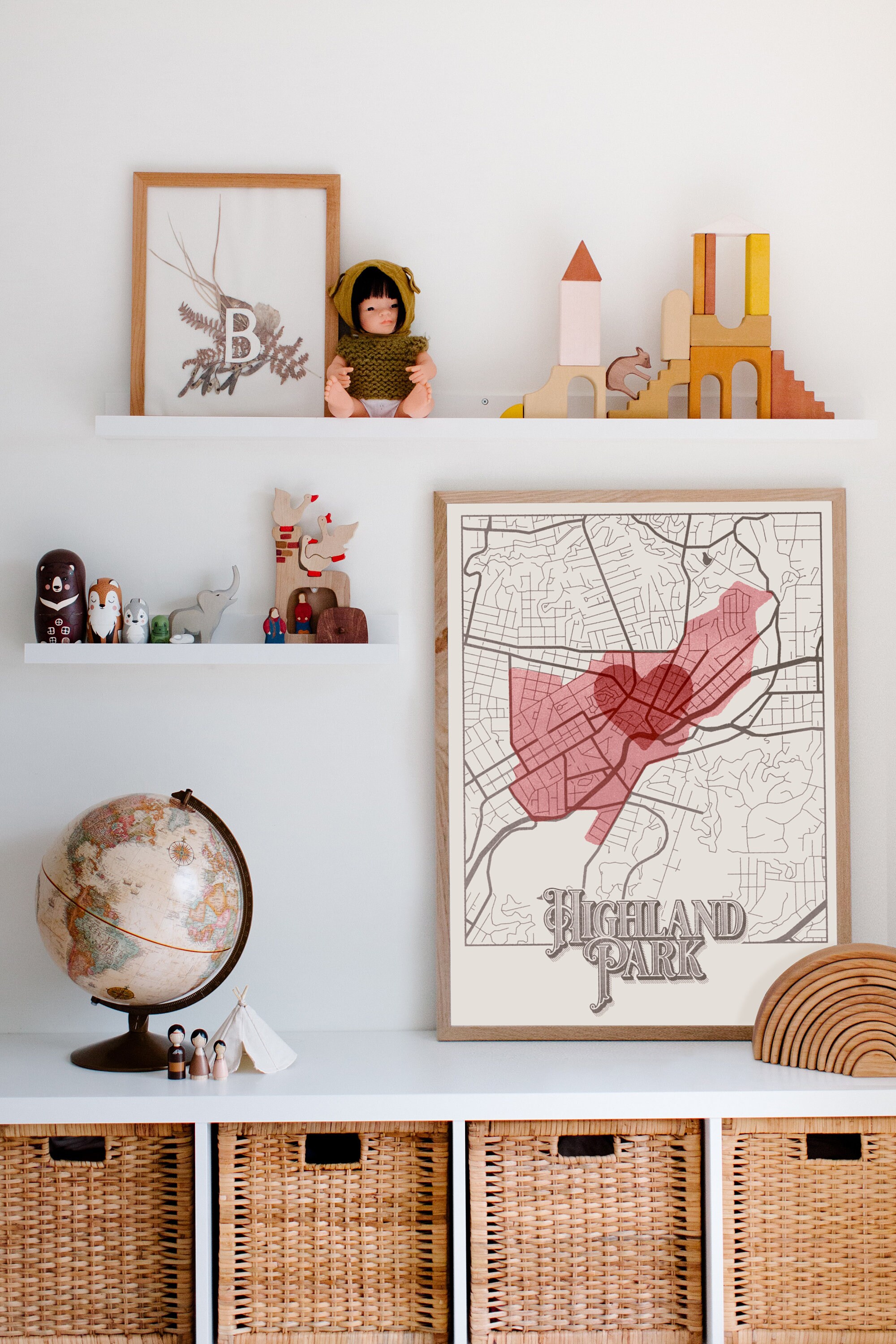 Highland Park Los Angeles Neighborhood Map Poster Wall Art - Etsy