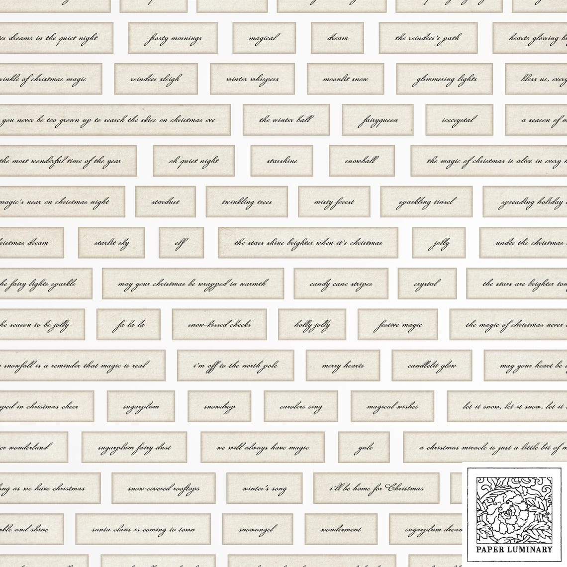 ᴄʜʀɪꜱᴛᴍᴀꜱ - 100+ Magical Christmas Themed Printable Words & Phrases ...