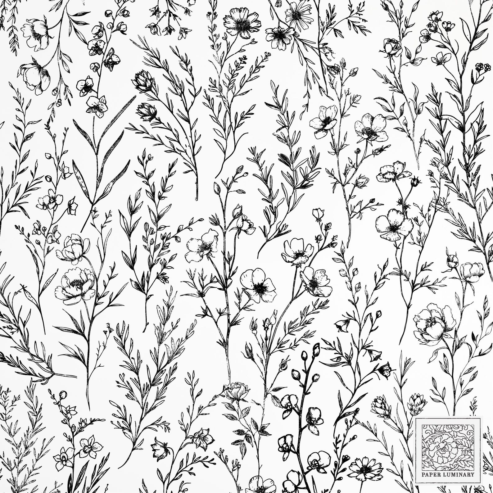 50 Vintage Botanical Line Drawing Overlays (pngs + Svgs) - Junk Journal ...