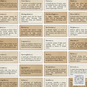 40 Gilded Era Themed Printable Words & Meanings - Vintage Rustic ...
