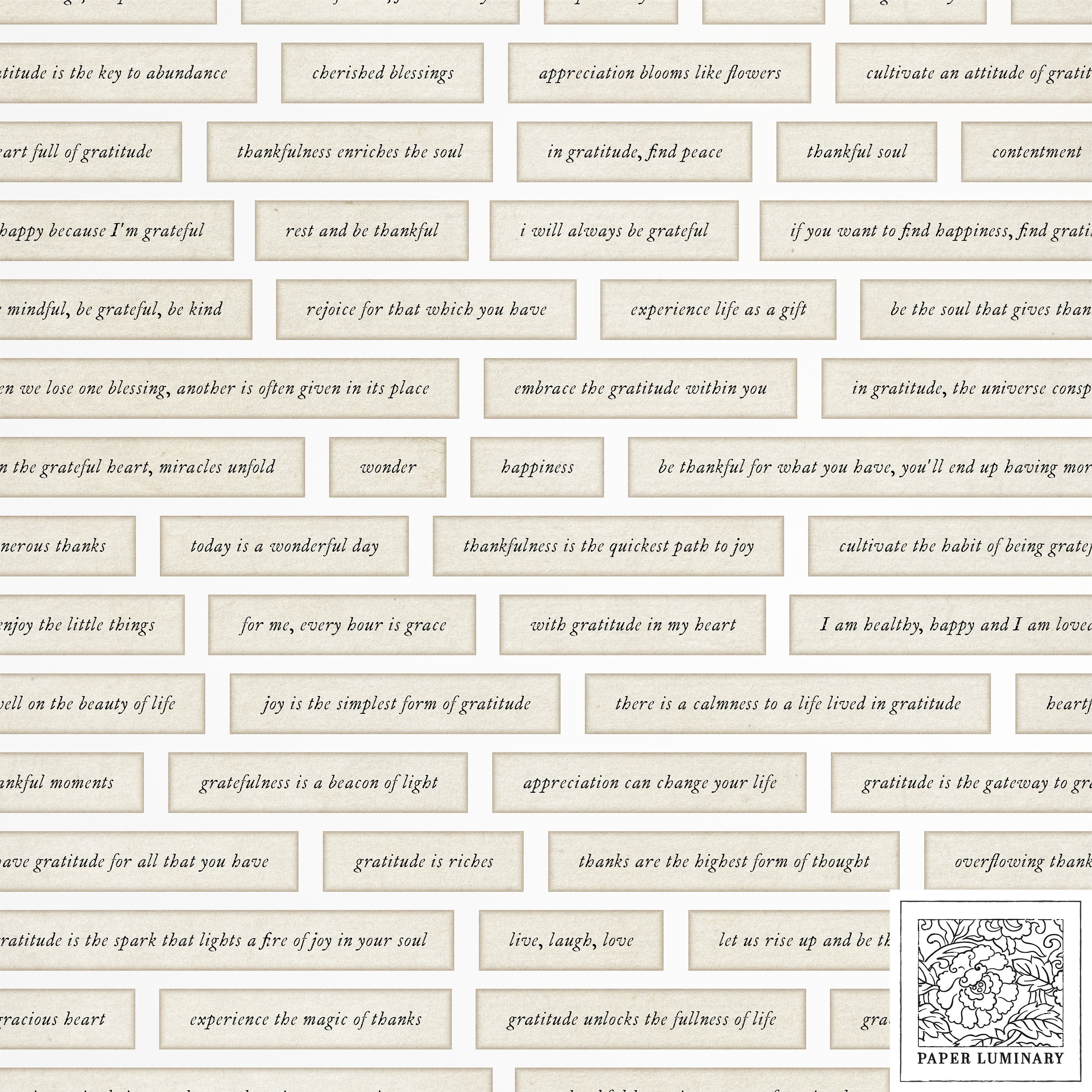 90+ Gratitude Themed Printable Words & Phrases - Vintage Rustic ...