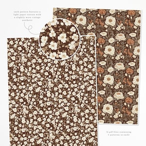 Heritage Brown Digital Printable Paper Set - Vintage Junk Journal ...
