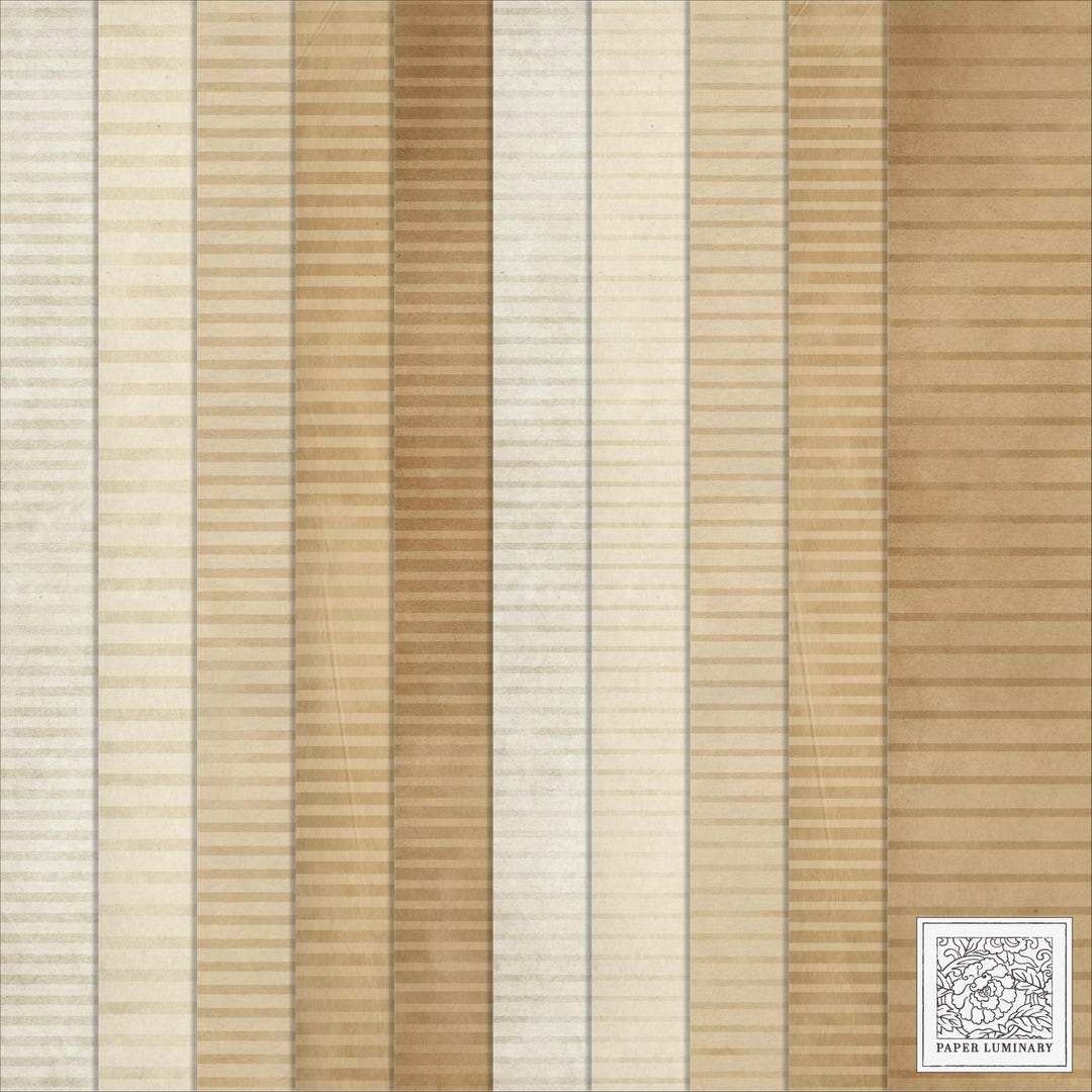 Vintage Ticking Stripes Paper: Rustic Scrapbook Paper (digital Download ...