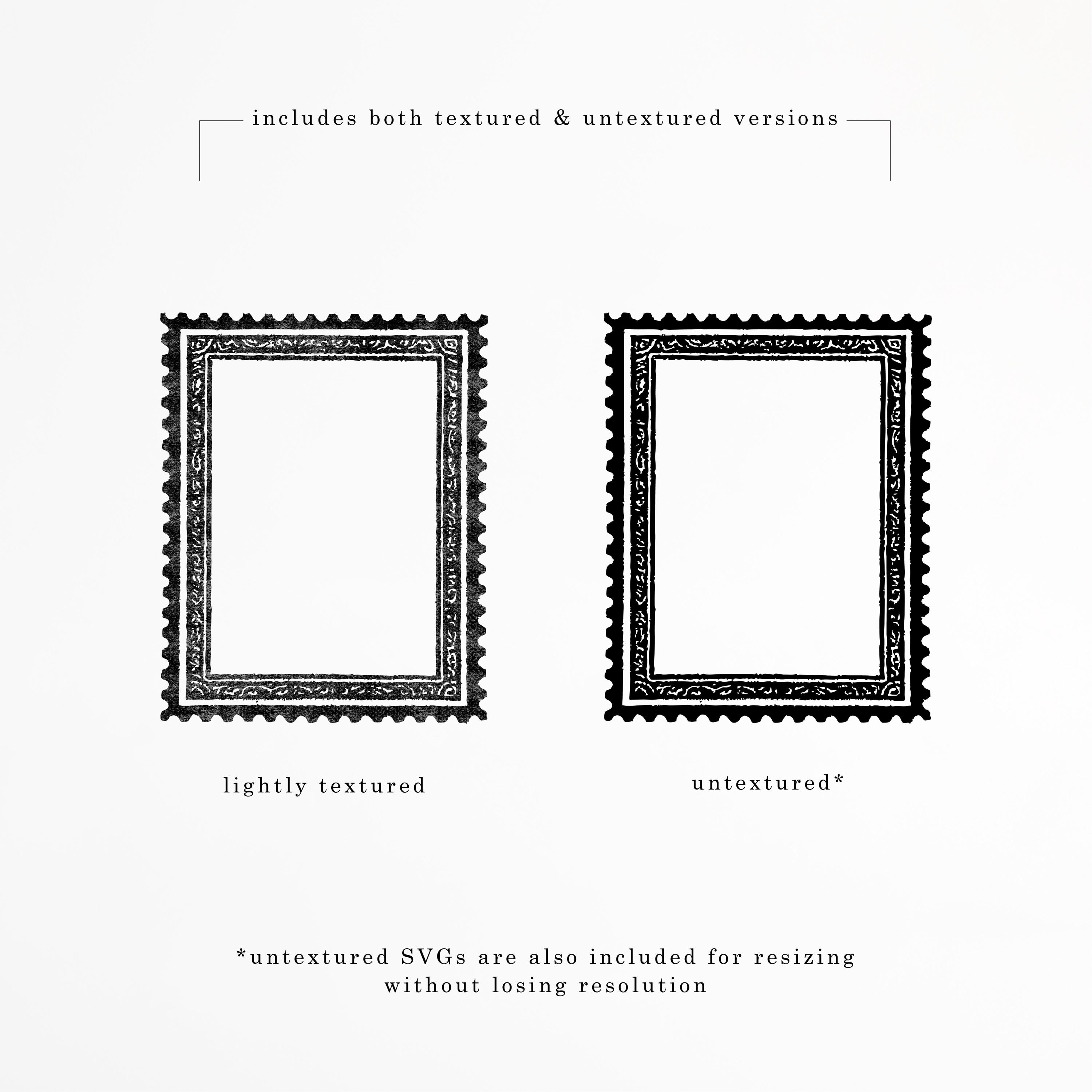 Vintage Postage Stamp Frame Overlays: Junk Journal Ephemera (pngs ...