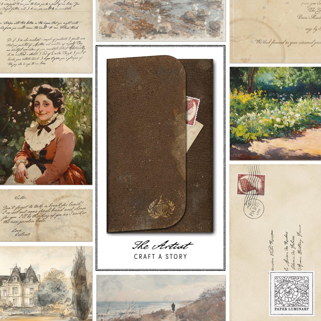 Vintage Artist Folio Kit: Junk Journal Ephemera (digital Download) - Etsy