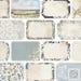 Worn Blue Decorative Vintage Labels Set - Junk Journal Collage, Digital ...