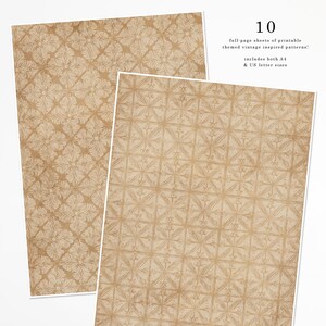 Vintage Brown Papers Digital Printable Paper Set - Vintage Junk Journal ...