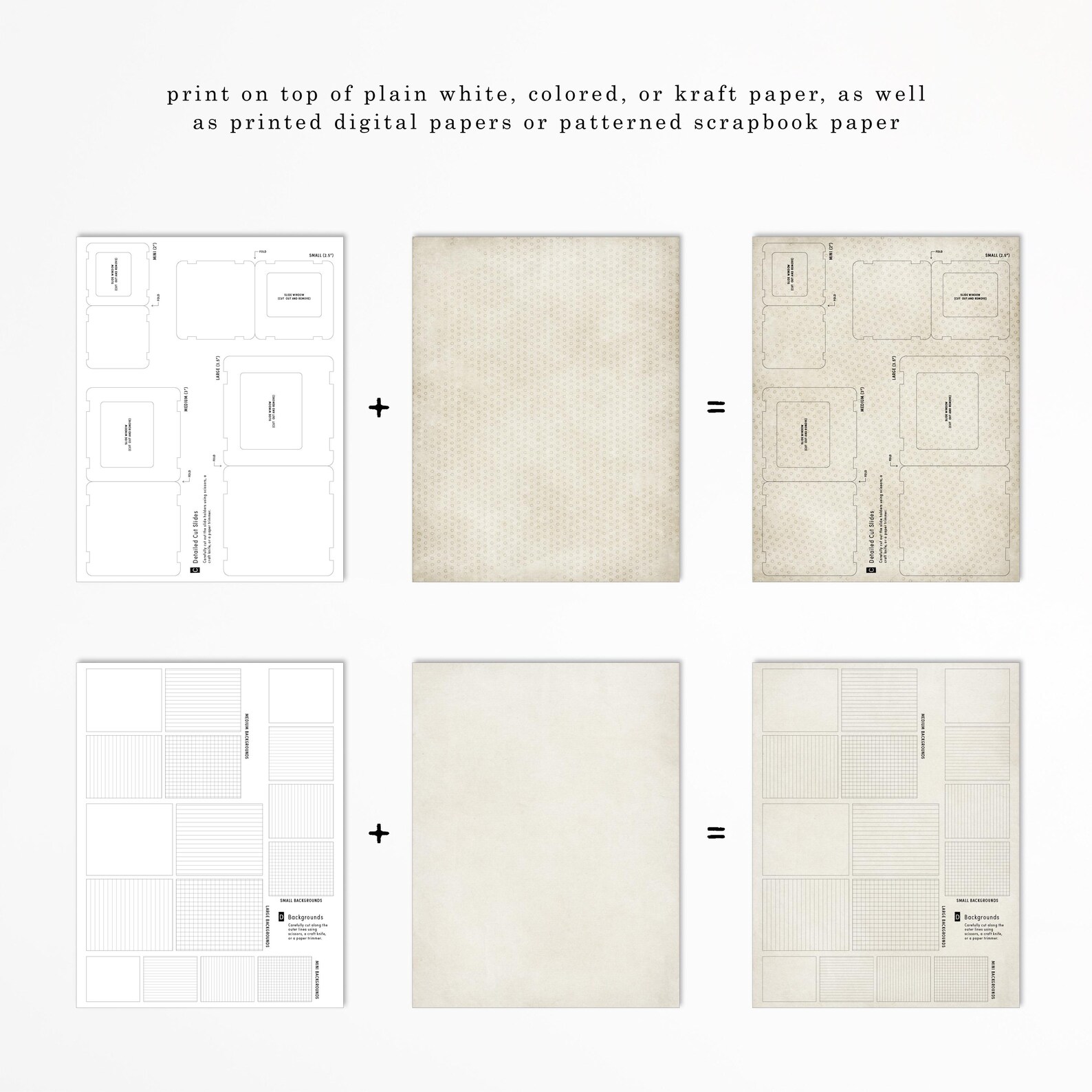 Square Specimen Slides Print-over Template – Vintage Ephemera (PDF) - Etsy