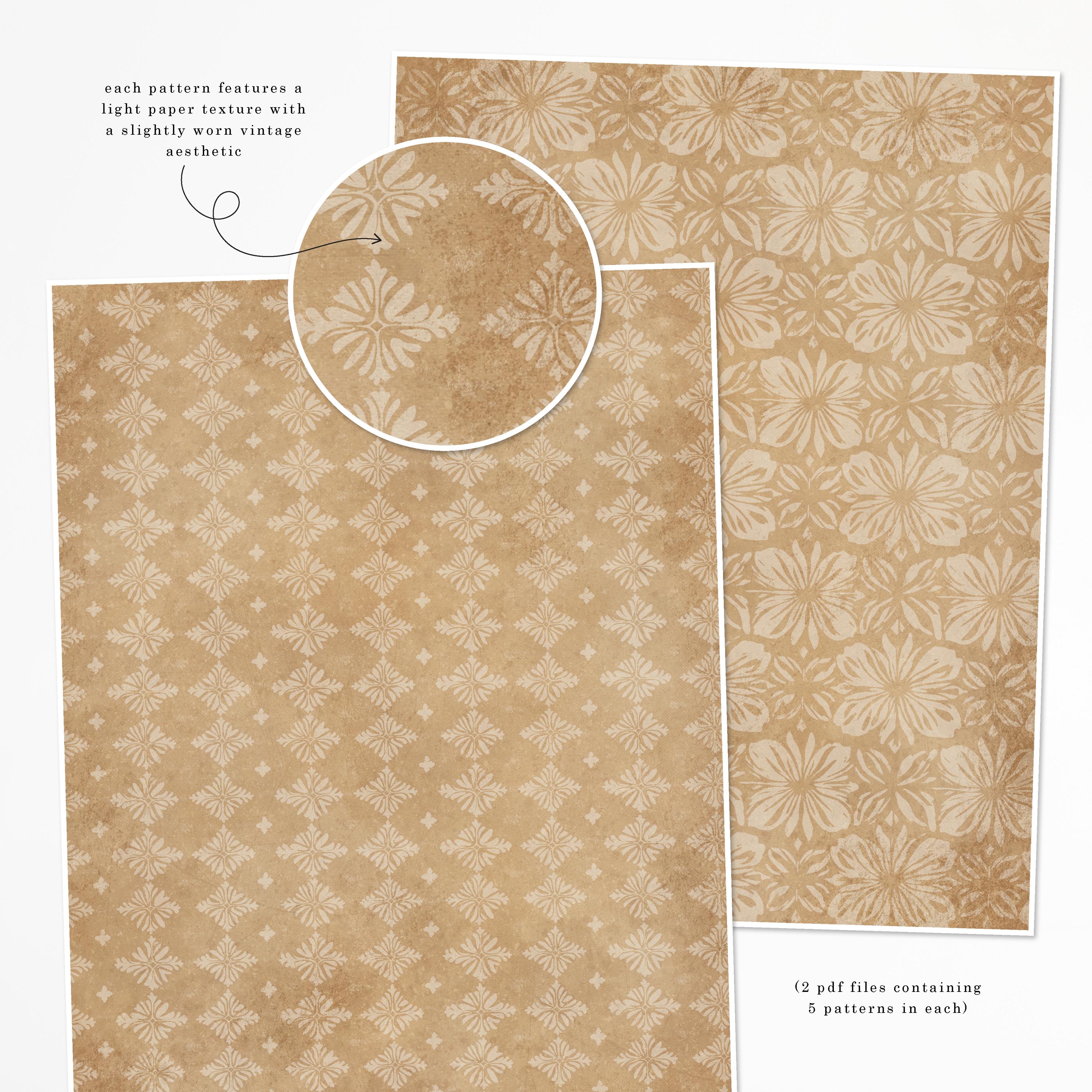 Vintage Brown Paper Set: Printable Junk Journal Pages (digital Download ...