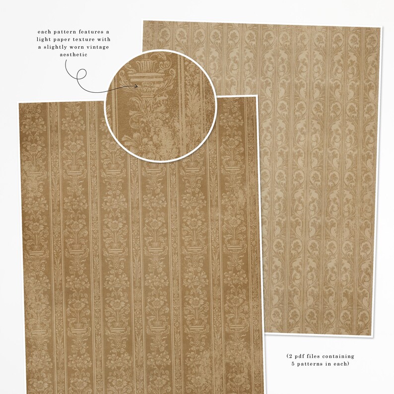 Vintage Brown Papers Digital Printable Paper Set 03 - Vintage Junk ...