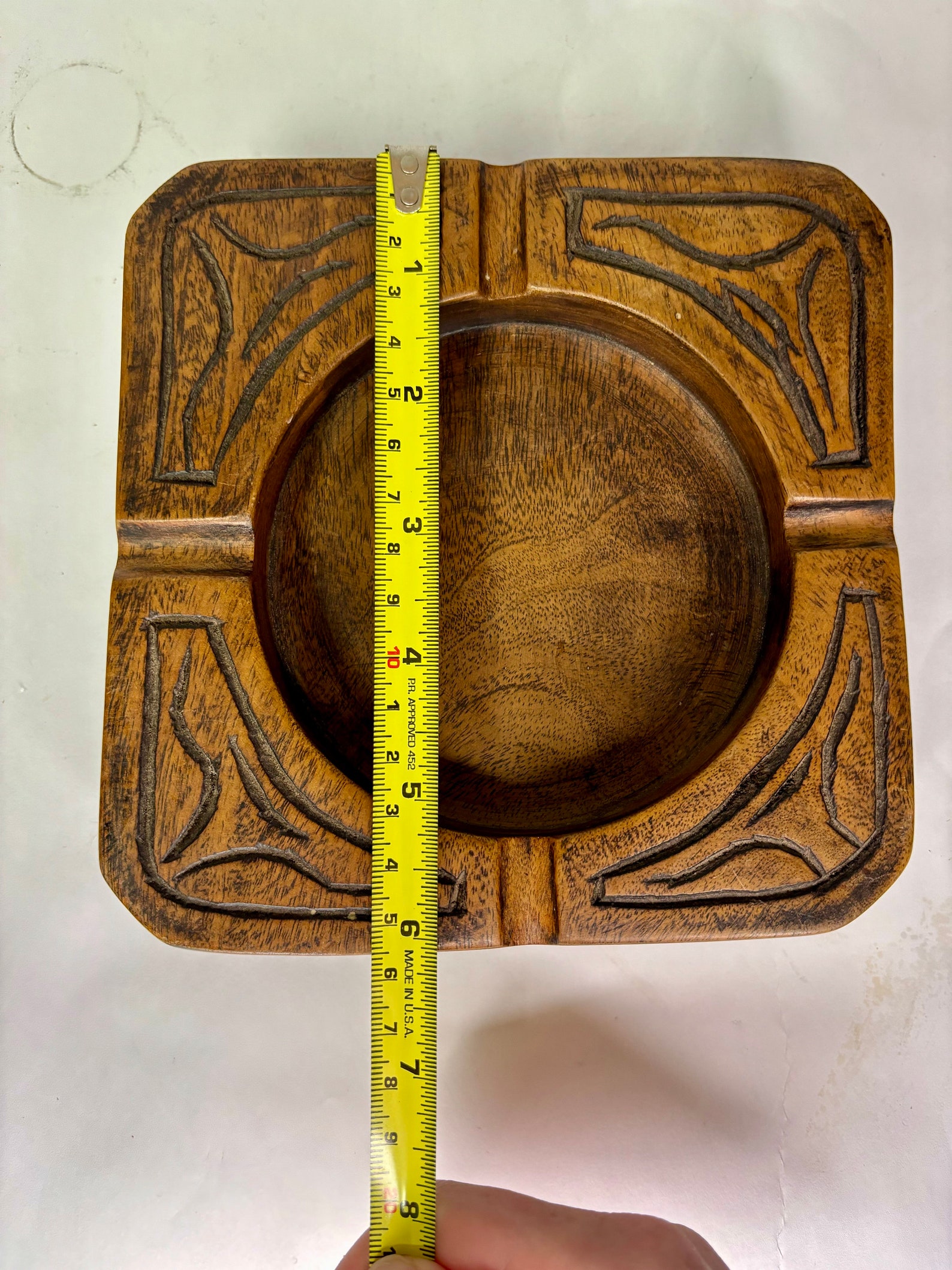 MCM Wooden Ashtray Thick Engraved Wooden Ashtray Made in St. Lucia ...