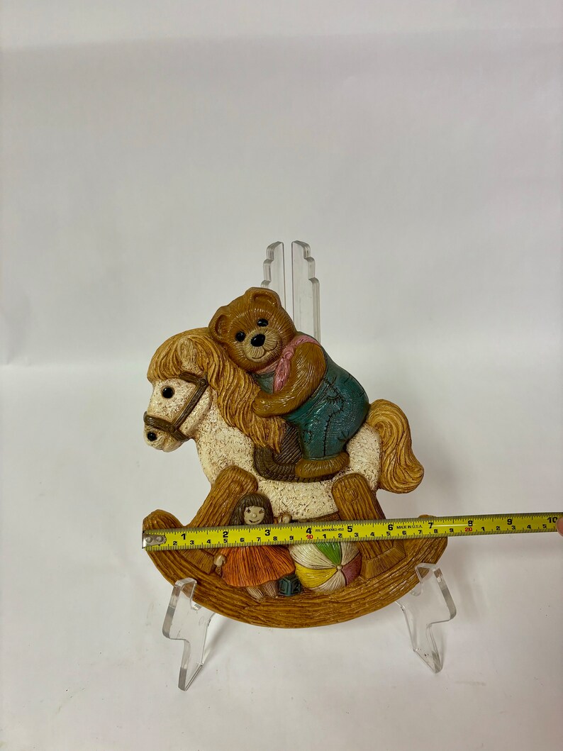 Vtg 1986 Frankies Designs Teddy Bear Rocking Horse Juvenile Wall Plaque ...